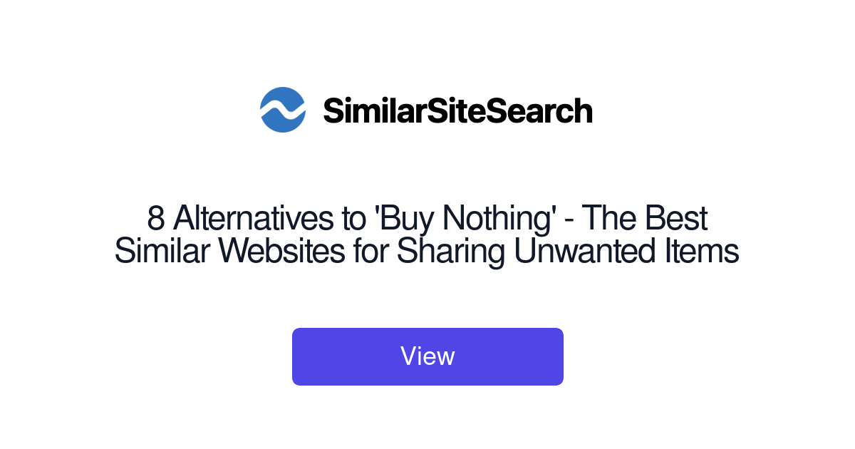 8 Alternatives to 'Buy Nothing' - The Best Similar Websites for S ...