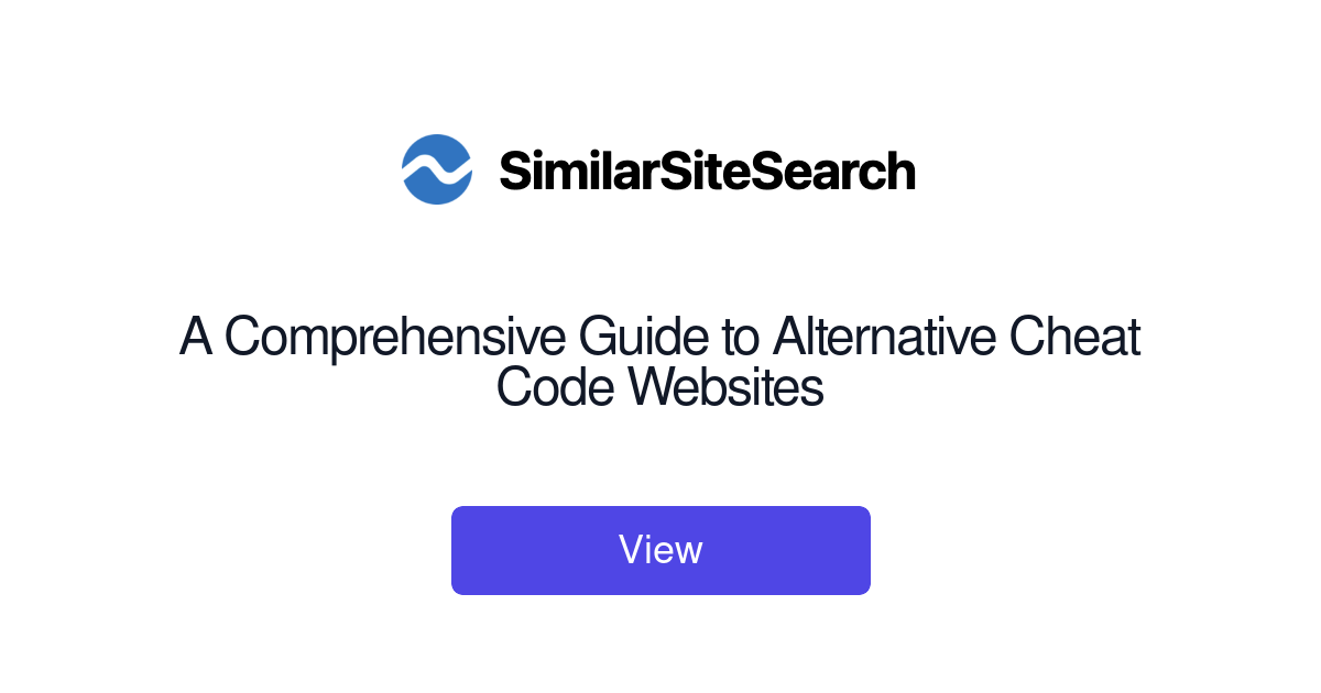 A Comprehensive Guide to Alternative Cheat Code Websites ...