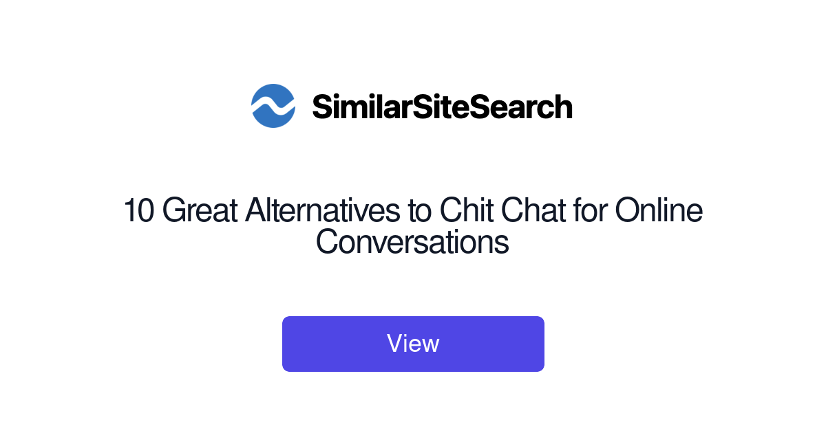 10 Great Alternatives to Chit Chat for Online Conversations ...