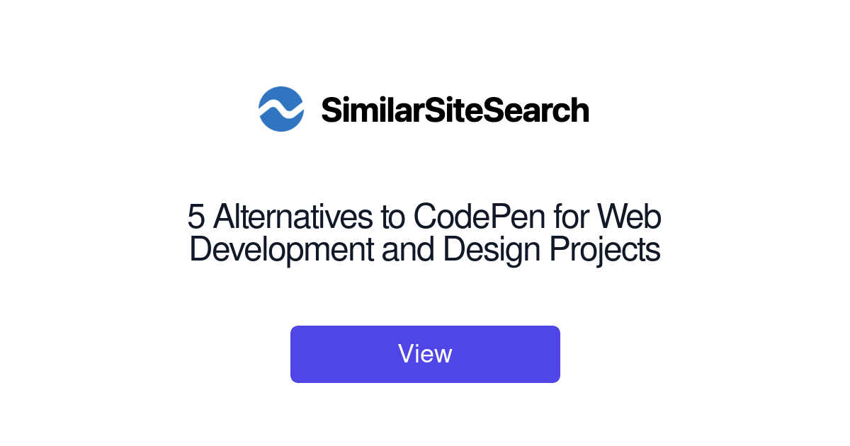 5 Alternatives to CodePen for Web Development and Design Projects ...