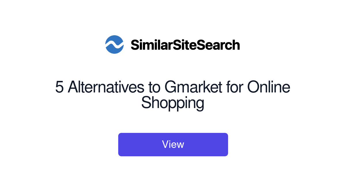 5 Alternatives to Gmarket for Online Shopping - SimilarSiteSearch
