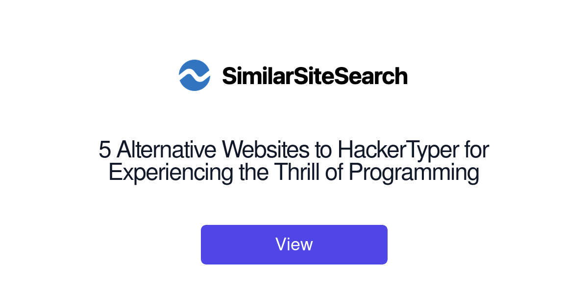 5 Alternative Websites to HackerTyper for Experiencing the Thrill ...