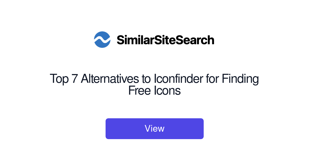 Top 7 Alternatives to Iconfinder for Finding Free Icons - SimilarSiteSearch