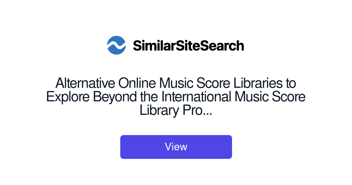 Alternative Online Music Score Libraries to Explore Beyond the In ...