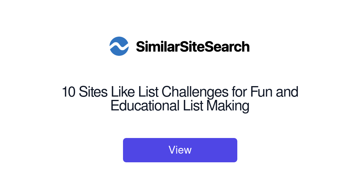 10 Sites Like List Challenges for Fun and Educational List Making ...