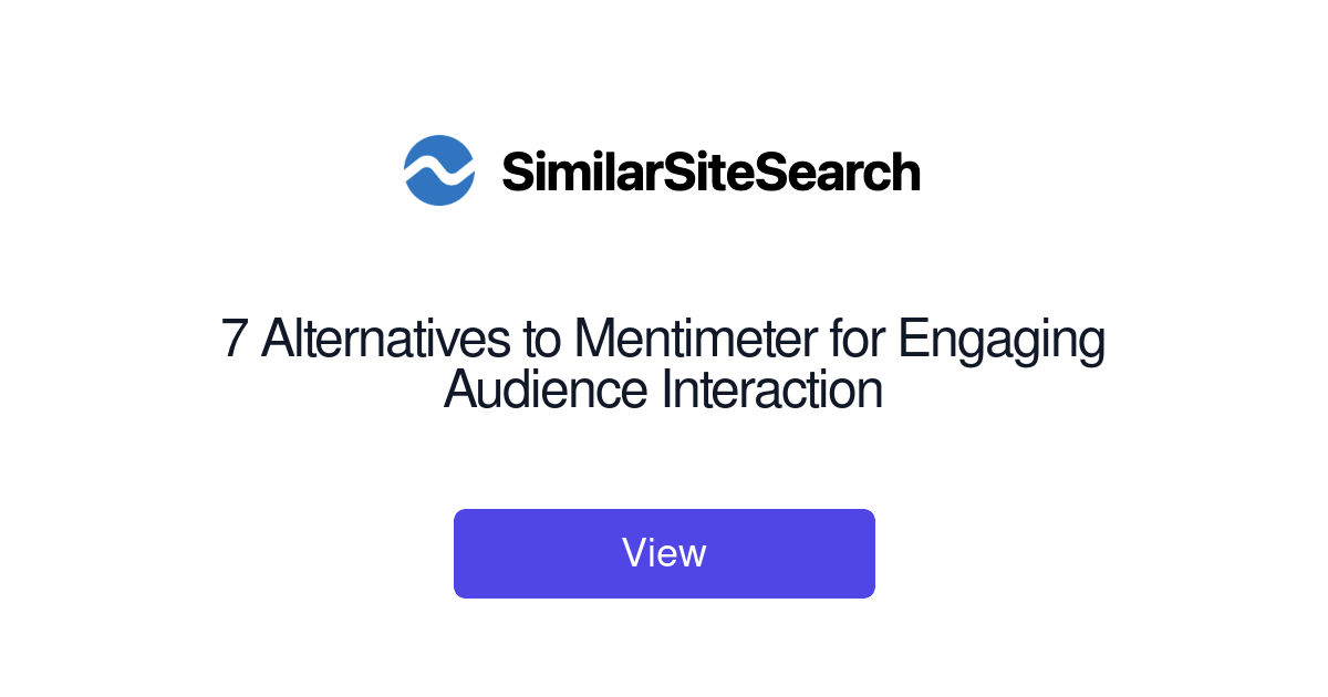 7 Alternatives to Mentimeter for Engaging Audience Interaction ...