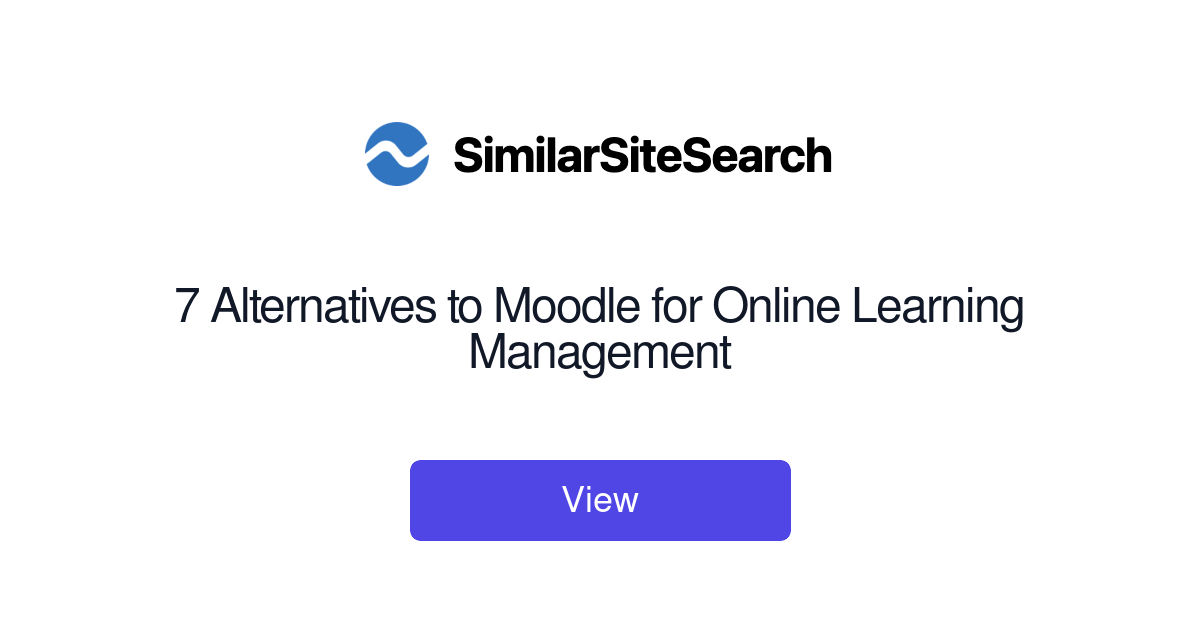 7 Alternatives to Moodle for Online Learning Management - SimilarSiteSearch