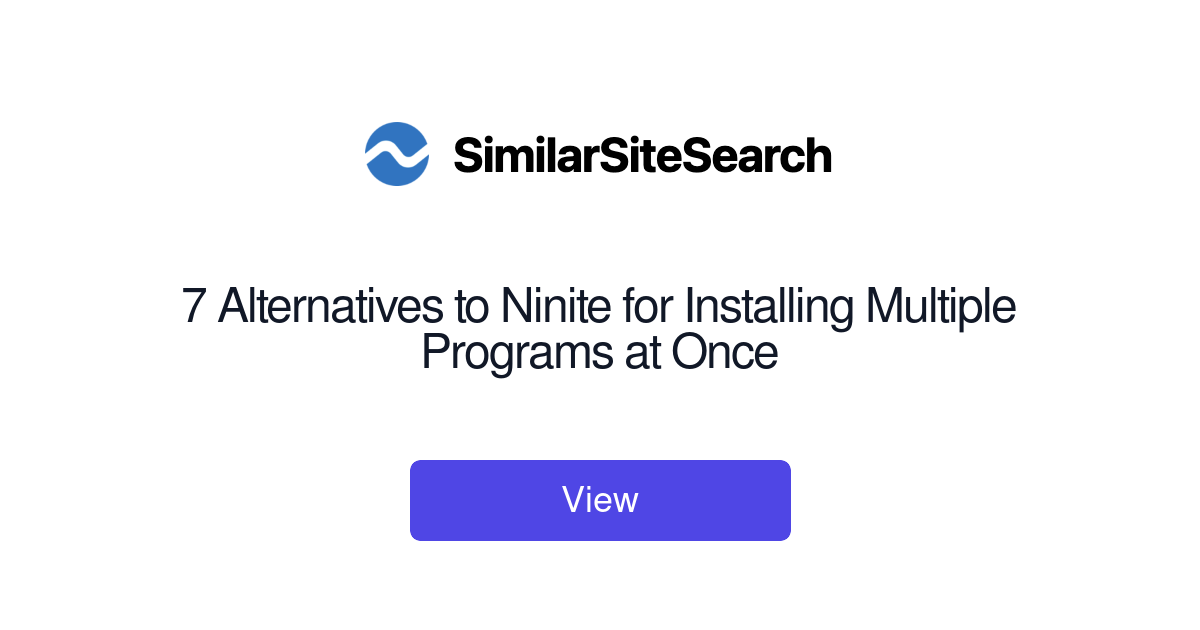 7 Alternatives To Ninite For Installing Multiple Programs At Once Similarsitesearch