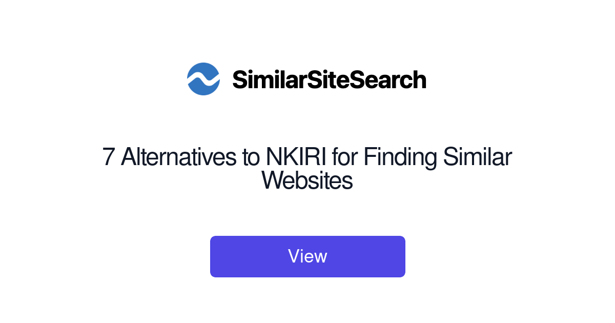 7 Alternatives to NKIRI for Finding Similar Websites - SimilarSiteSearch