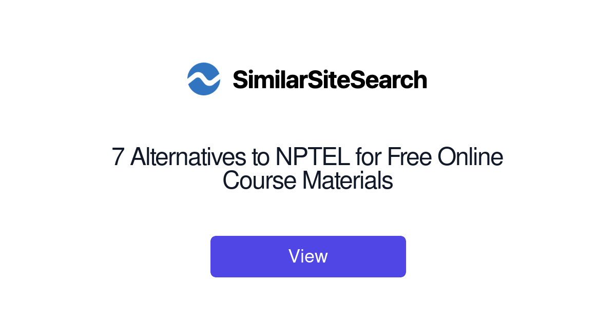 7 Alternatives to NPTEL for Free Online Course Materials ...