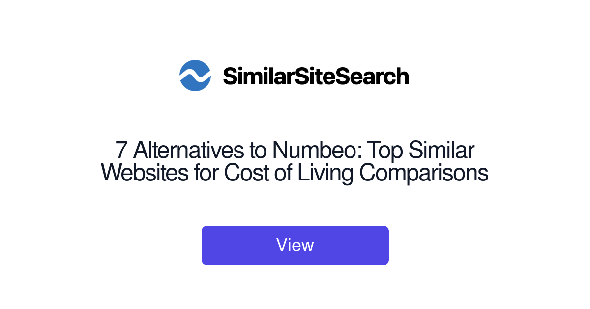 7 Alternatives to Numbeo: Top Similar Websites for Cost of Living ...