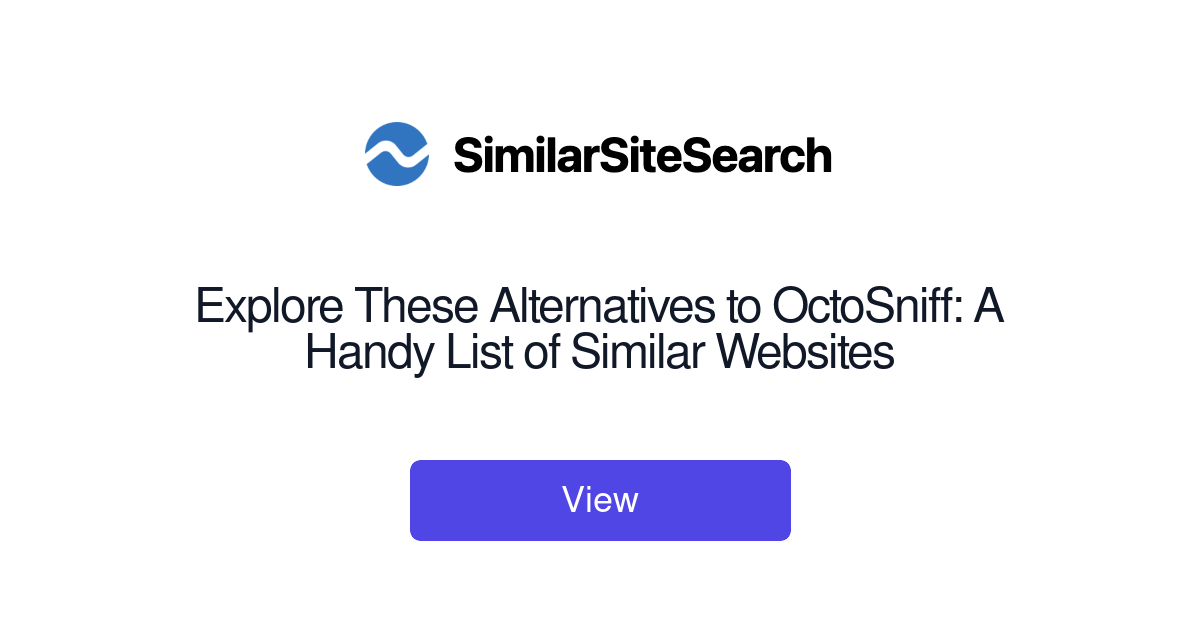 Explore These Alternatives to OctoSniff: A Handy List of Similar ...