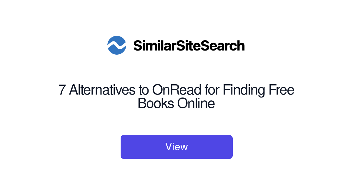 7 Alternatives to OnRead for Finding Free Books Online - SimilarSiteSearch