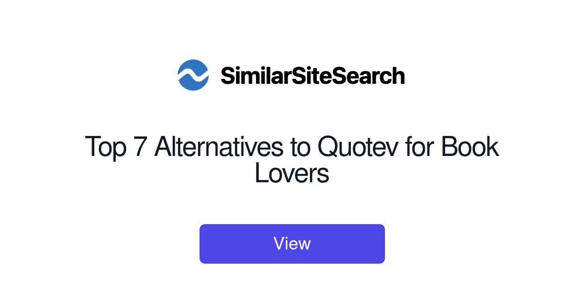 Top 7 Alternatives to Quotev for Book Lovers - SimilarSiteSearch