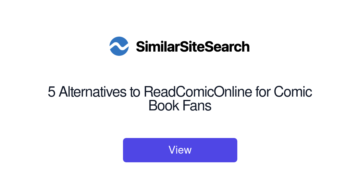 5 Alternatives to ReadComicOnline for Comic Book Fans - SimilarSiteSearch