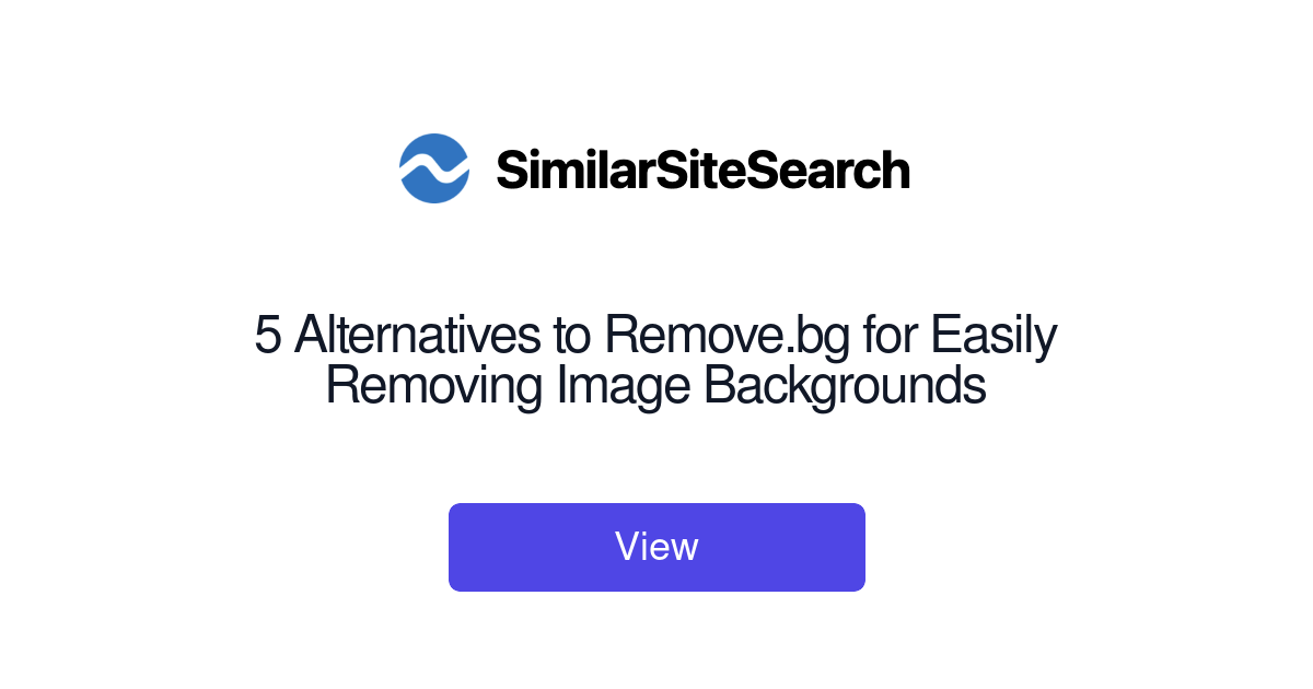 5 Alternatives to Remove.bg for Easily Removing Image Backgrounds ...