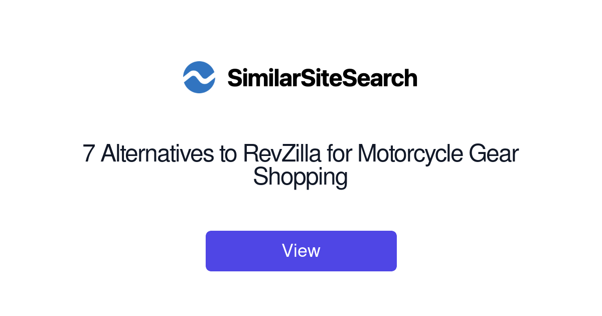7 Alternatives to RevZilla for Motorcycle Gear Shopping - SimilarSiteSearch
