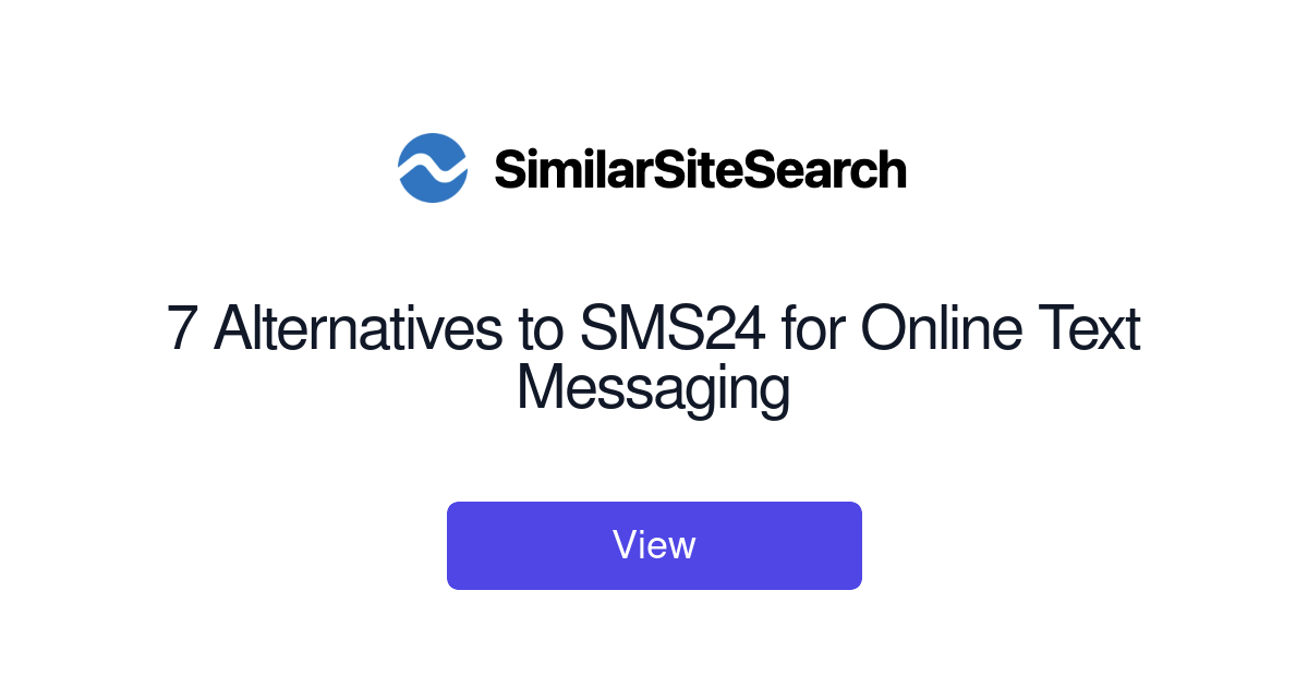 7 Alternatives to SMS24 for Online Text Messaging - SimilarSiteSearch