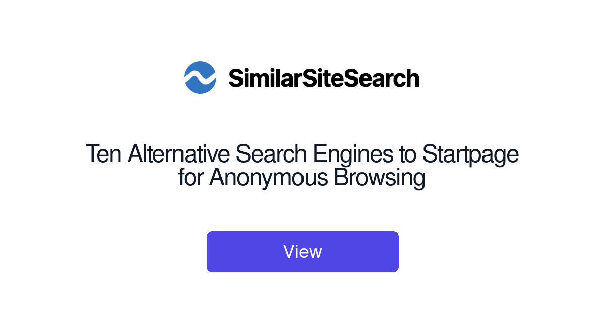 Ten Alternative Search Engines to Startpage for Anonymous Browsin ...