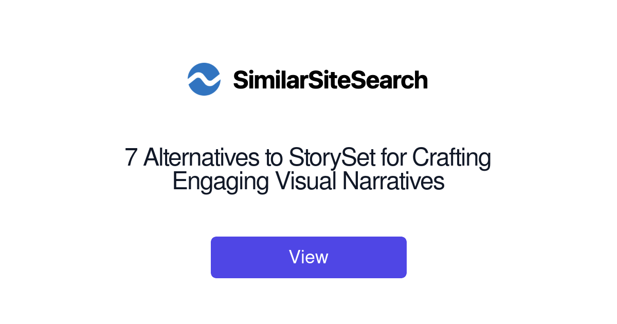 7 Alternatives to StorySet for Crafting Engaging Visual Narrative ...