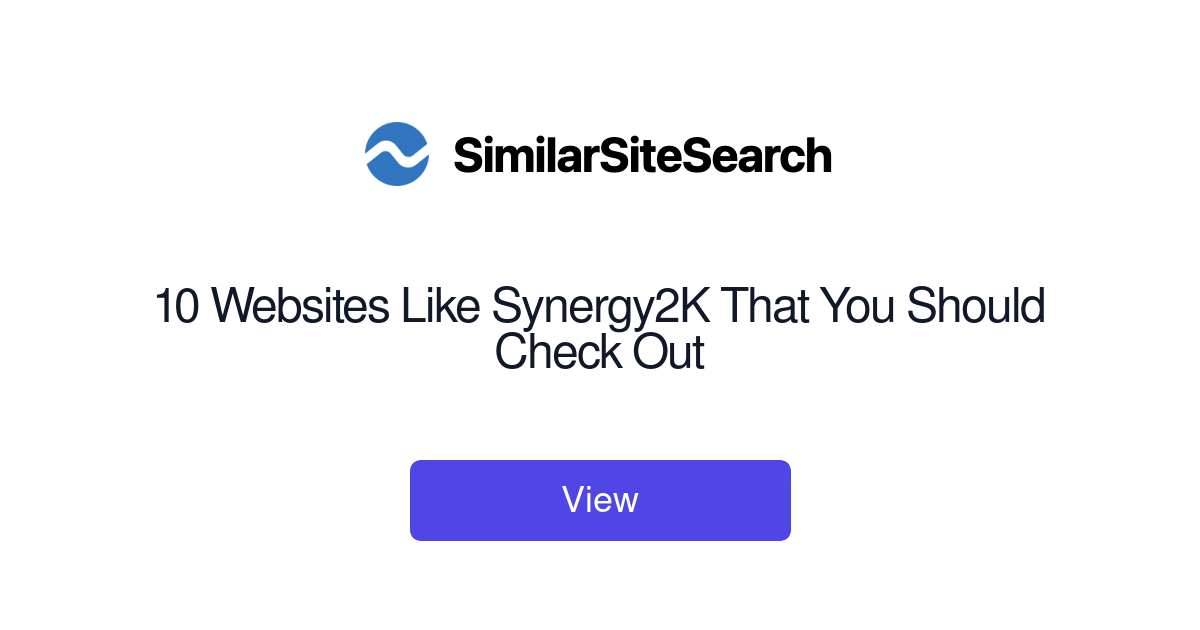 10 Websites Like Synergy2K That You Should Check Out - SimilarSiteSearch
