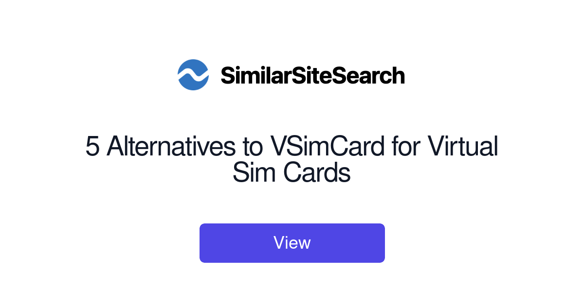 5 Alternatives to VSimCard for Virtual Sim Cards - SimilarSiteSearch